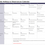March Daily Holidays & Observances Printable Calendar - S&S Blog