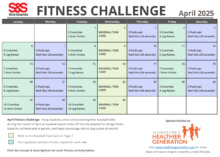 April Printable Fitness Challenge Calendar - S&S Blog