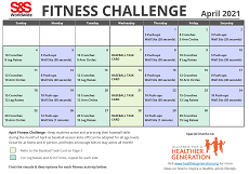 April Fitness Challenge Calendar - S&S Blog