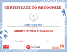 August Printable Fitness Challenge Calendar - S&S Blog