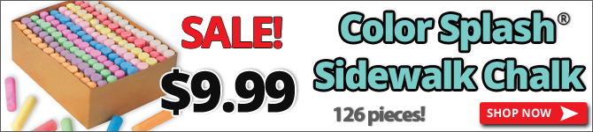 Color Splash sidewalk chalk sale - S&S Blog