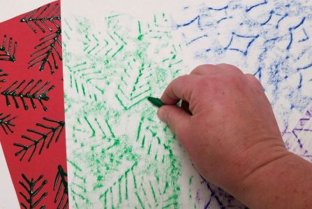 DIY Patterned Rubbing Plates & Watercolor Resist Art - S&S Blog