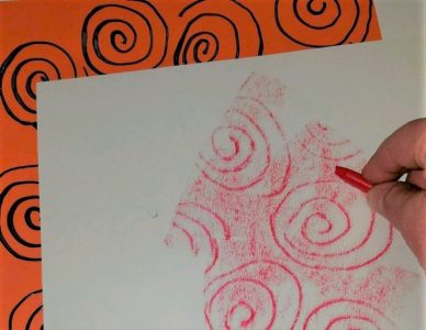 DIY Patterned Rubbing Plates & Watercolor Resist Art - S&S Blog