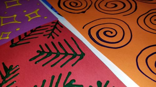 DIY Patterned Rubbing Plates & Watercolor Resist Art - S&S Blog