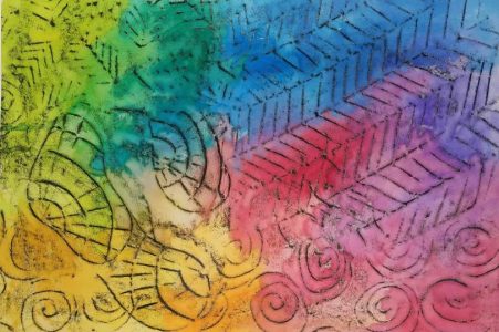 DIY Patterned Rubbing Plates & Watercolor Resist Art - S&S Blog