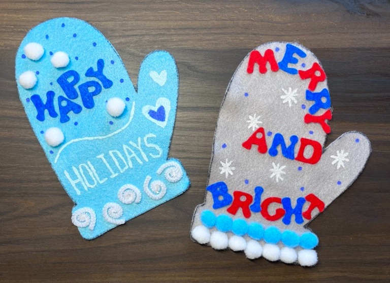DIY Felt Mittens Craft for the Winter Season - Printable Templates - S ...