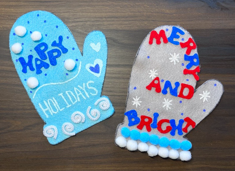 DIY Felt Mittens Craft for the Winter Season - Printable Templates - S ...
