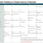 May Daily Holidays & Observances Printable Calendar - S&S Blog