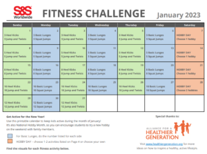 July Printable Fitness Challenge Calendar - S&S Blog