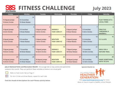 Fitness Challenge Calendars Archives - S&S Blog