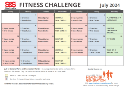 Fitness Challenge Calendars Archives - S&S Blog