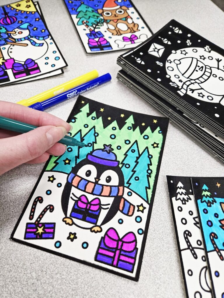 Seasonal Velvet Art Mini Posters - Coloring Craft for Christmas ...