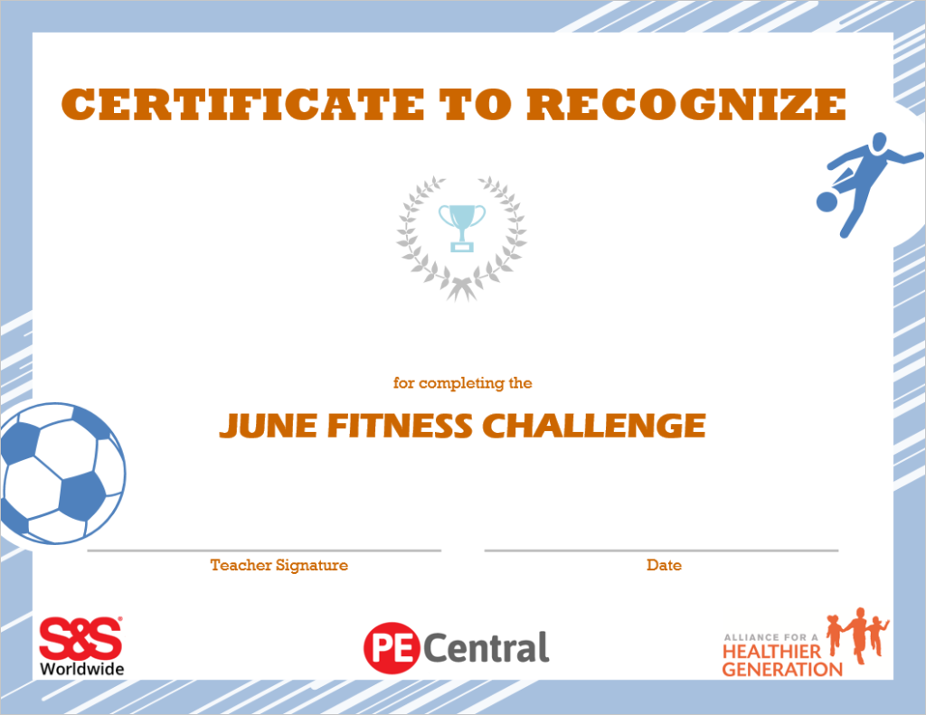 June Printable Fitness Challenge Calendar - S&S Blog