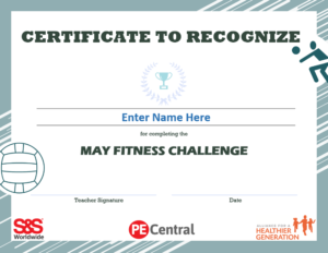May Printable Fitness Challenge Calendar - S&S Blog