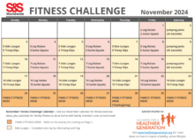 November Printable Fitness Challenge Calendar - S&S Blog