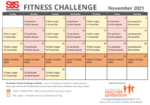 November Printable Fitness Challenge Calendar - S&S Blog