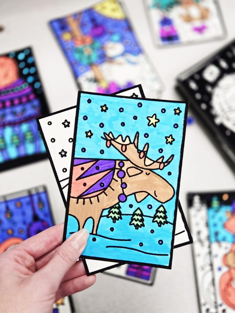 Seasonal Velvet Art Mini Posters - Coloring Craft for Christmas ...