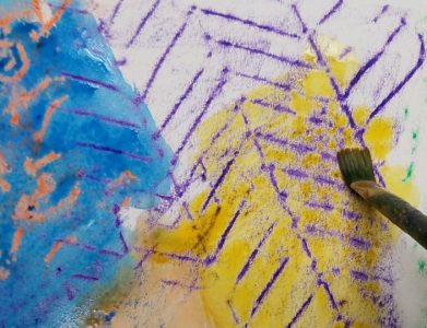 DIY Patterned Rubbing Plates & Watercolor Resist Art - S&S Blog