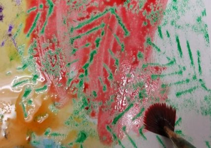 DIY Patterned Rubbing Plates & Watercolor Resist Art - S&S Blog