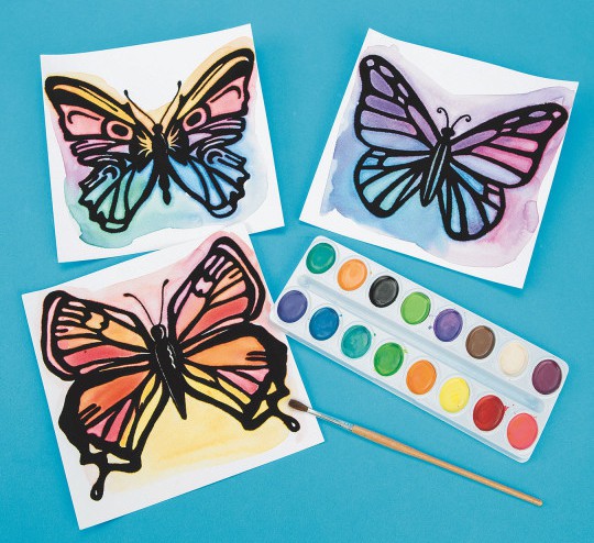 Watercolor Velvet Art Butterflies - S&S Blog
