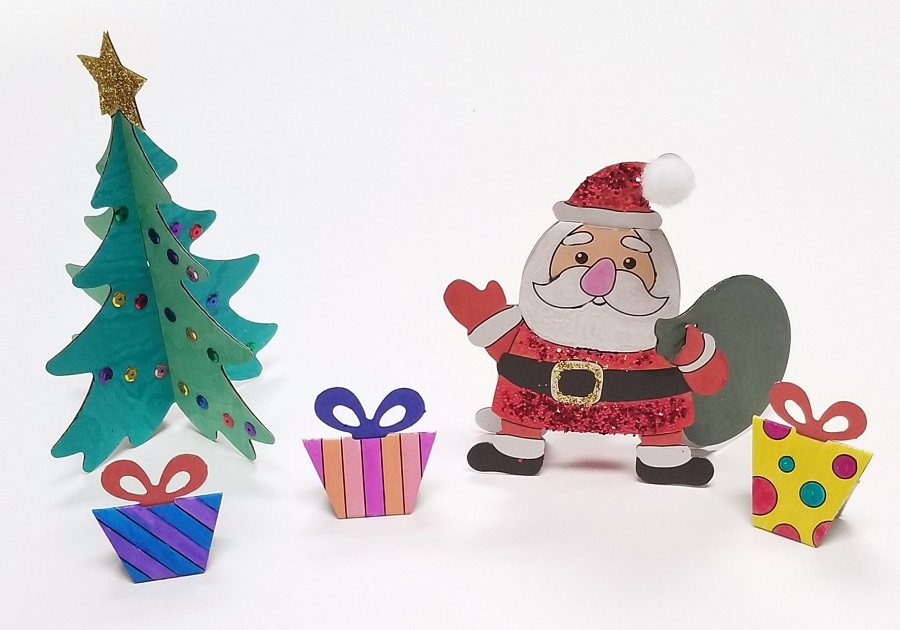 Christmas Tree & Santa Coloring Craft for Kids - S&S Blog