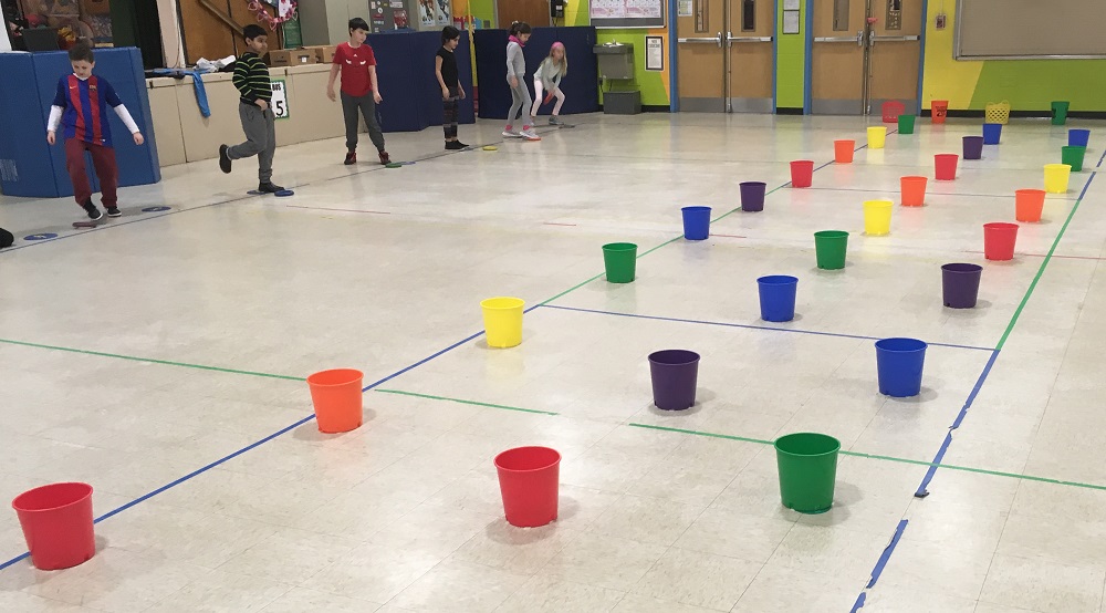 colorful bucket PE activity - S&S Blog