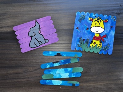 DIY Popsicle Stick Puzzle Craft for Youngsters - Artshow24