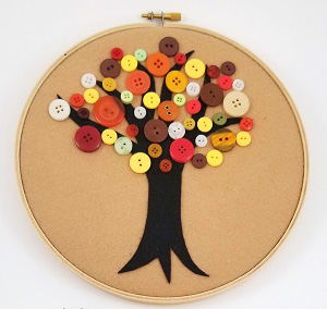 fall themed embroidery craft - S&S Blog