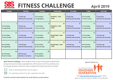 fitness challenge april - S&S Blog