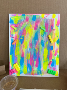Abstract Canvas Art with Neon Paint - Flashback to the 80's Themed ...