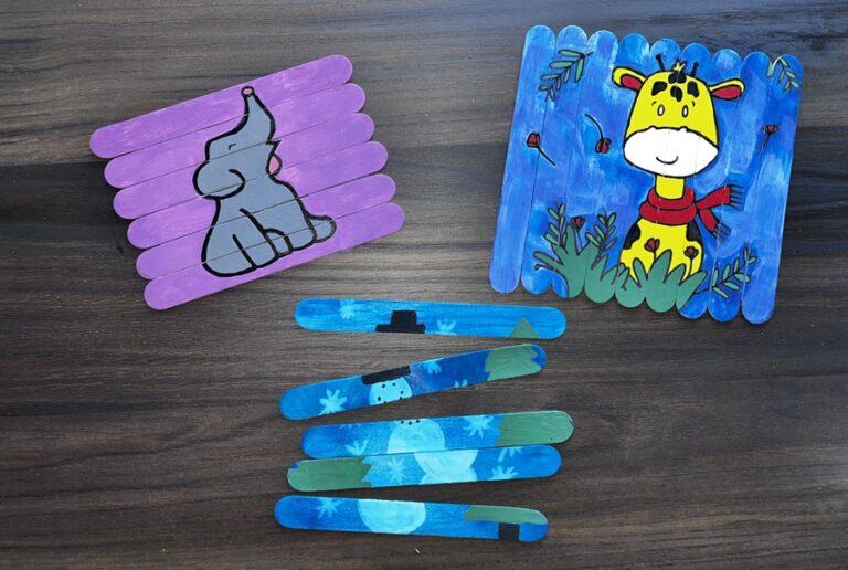 DIY Popsicle Stick Puzzle Craft for Kids - S&S Blog