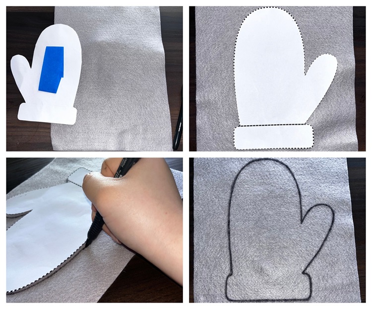 DIY Felt Mittens Craft for the Winter Season - Printable Templates - S ...